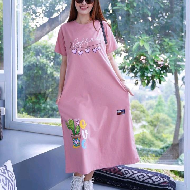 Homedres/Daster Kaos Combad 20s/ Daster Love Viral - Shop | Tokopedia