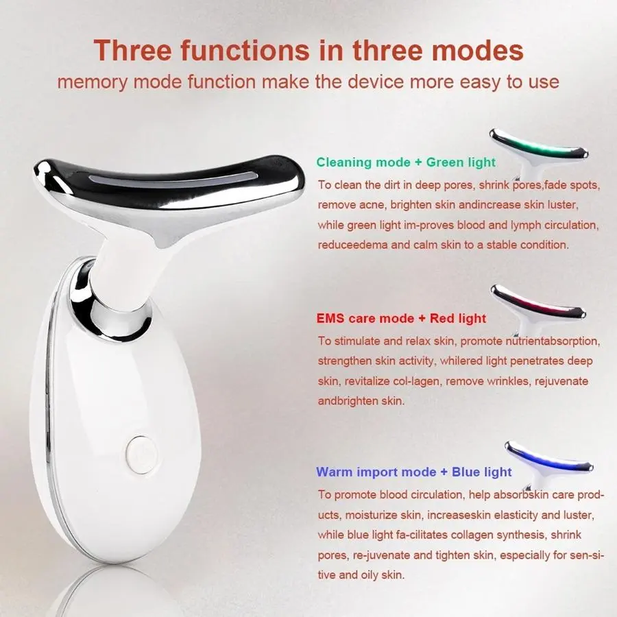 Valentine's Day Comfort Neck Face Beauty Device, 1 Piece 3 Modes Facial ...