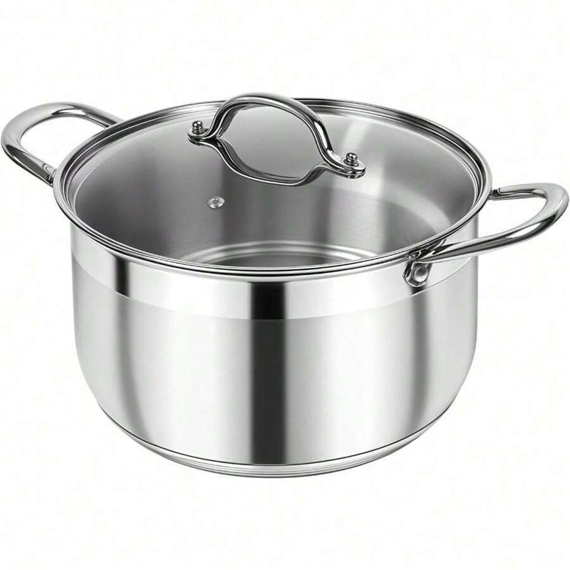 Stainless Steel Stock Pot 5 QT - Ideal for Large Gatherings & Daily ...