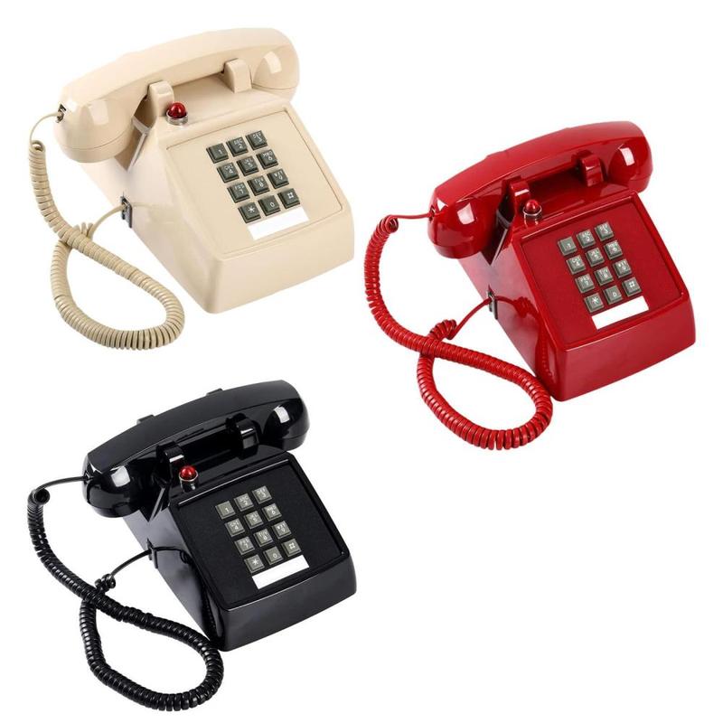 Retro Design Corded Landline Desktop Phone with Long Handset - TikTok ...