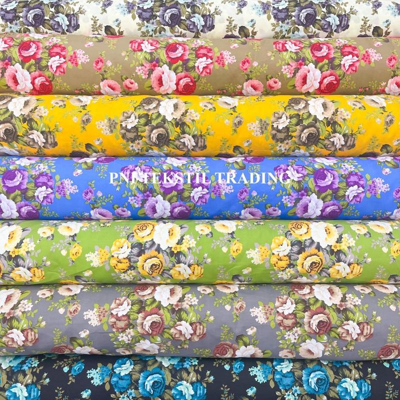 Kain Langsir Bercorak Vintage Bunga Bidang 60” / Polyester Printed ...
