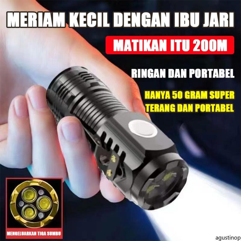 Senter LED 3 Mata - Portable Multifungsi untuk Darurat, Camping - Shop ...