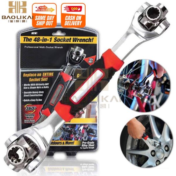 48-in-1 Universal Socket Wrench w/ 360 Degree Rotating Head Spanner ...