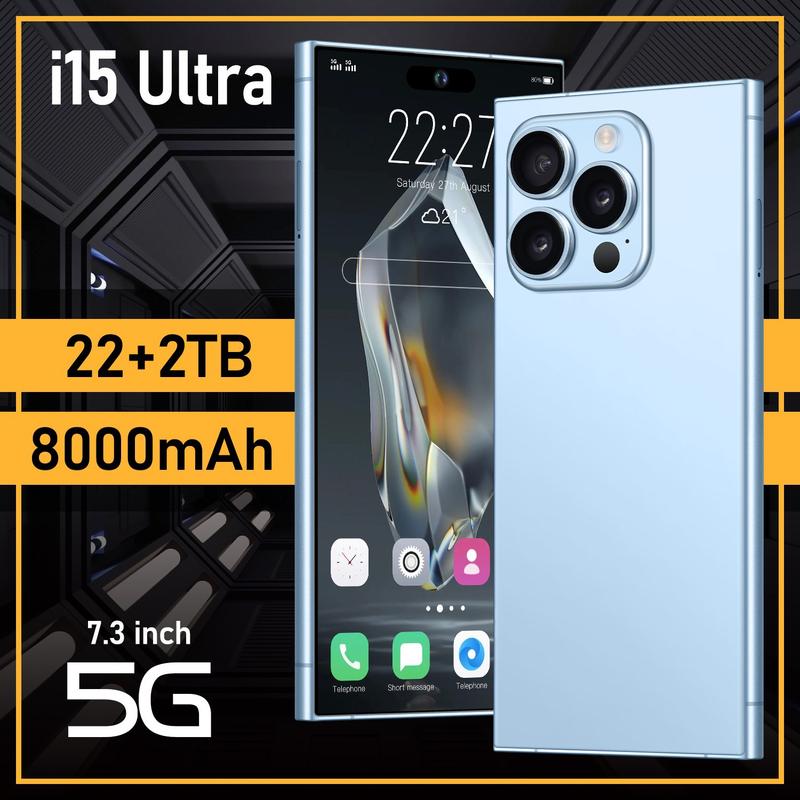 Telefon Bimbit, Pen Terbina Dalam, I15 Ultra, Skrin Besar 8 Teras ...