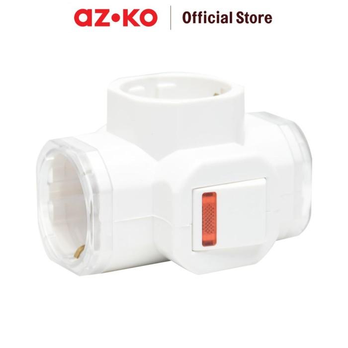 AZKO Krisbow Steker T-Arde 3 Arah Dengan Switch - Putih - Shop | Tokopedia