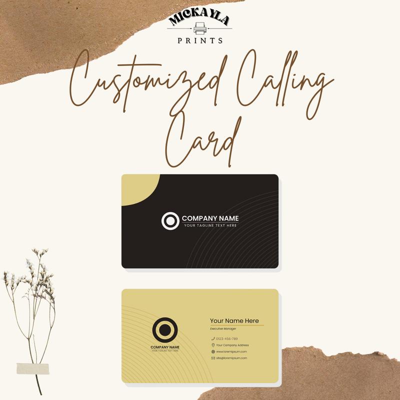 Customized Calling Card by Mickayla Prints - TikTok Shop Philippines