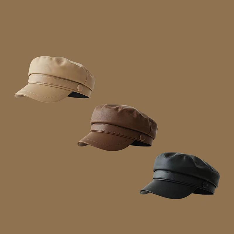 Topi Matahari, Kulit Pu, Warna Pepejal, Sesuai untuk Musim Bunga ...