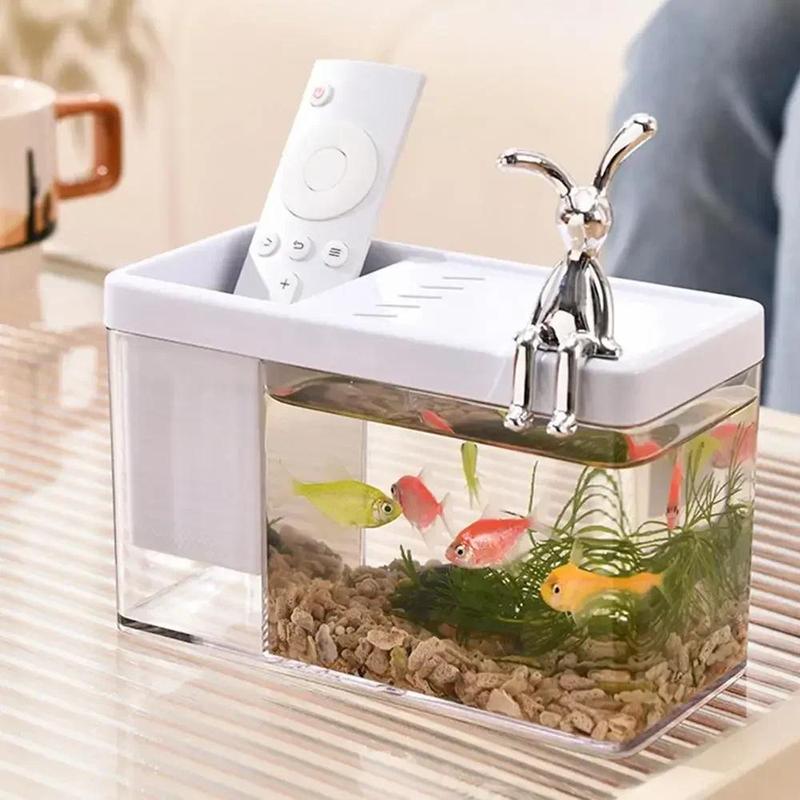Akuarium Mini Tangki Ikan, Hiasan, Kotak Meja, Landskap, Kreatif ...