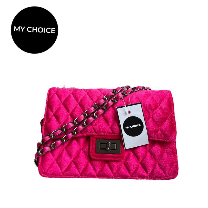 MY CHOICE BAG SUEDEBAG Beludru Rantai Hitam 24x14x7 CM Tas Selempang ...