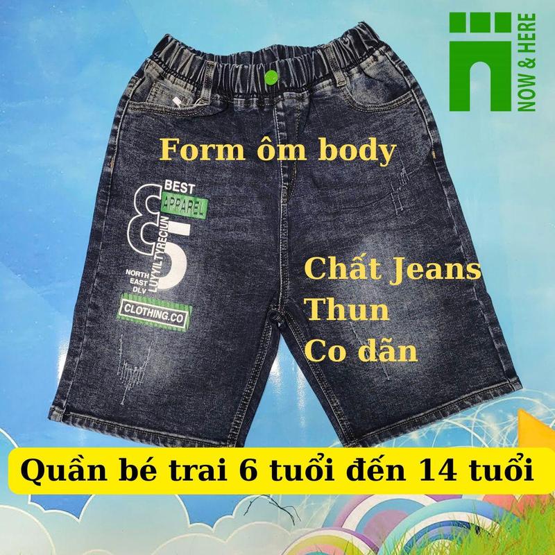 Quần ngố Jean cho bé trai từ 40kg đến 65kg, quần short jean chất ...