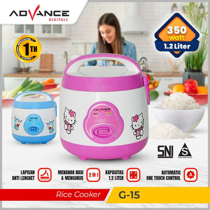 【Garansi 1 Tahun】Advance G-15 Rice Cooker Mini 1.2L Penanak Nasi - Shop | Tokopedia