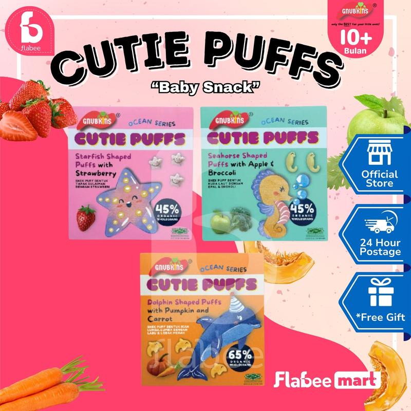 Gnubkins Organic Shaped Puffs Baby Snack [ Starfish | Dolphin ...