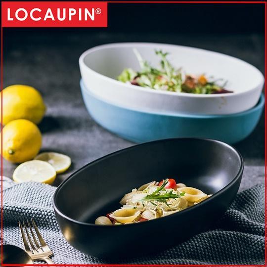 Locaupin Nordic Style Ceramic Large Dinner Plates, Oval Serving ...