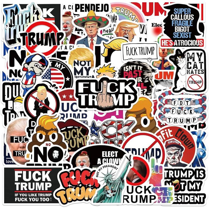 Trump Stickers 55 count - FDT Anti Donald Trump 2025 Funny Not My ...