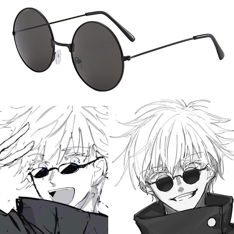 ACE Anime Jujutsu Kaisen Gojo Satoru Cosplay Props Black Glasses ...