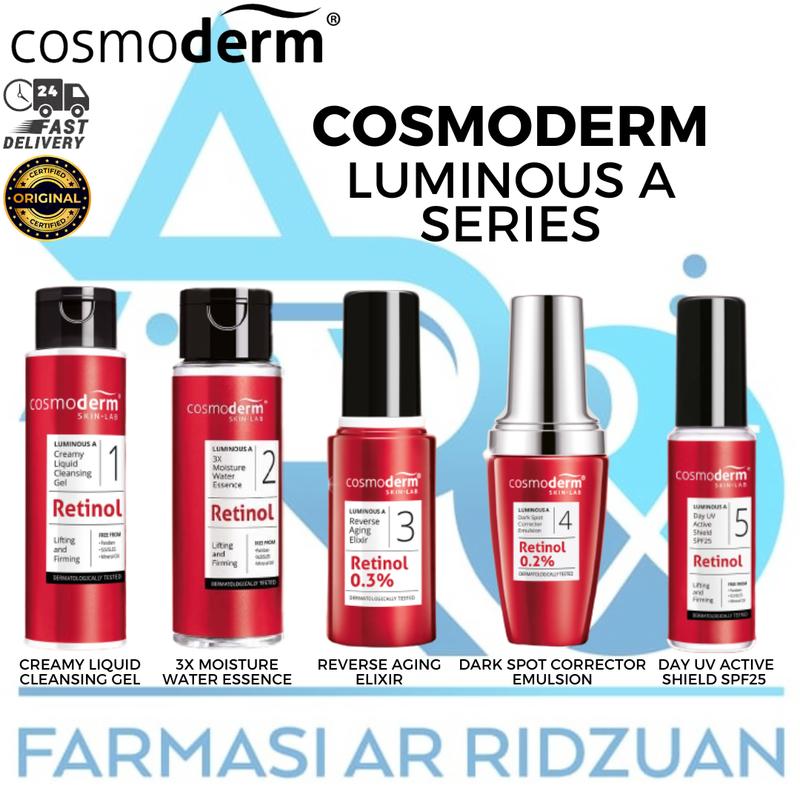 Cosmoderm Luminous A Cleansing Gel / 3x Moisture / Reverse Aging ...