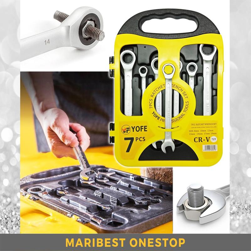 7 Keping Set Alat Sepana Gear Ratchet Kombinasi (8-19mm) alatan ...