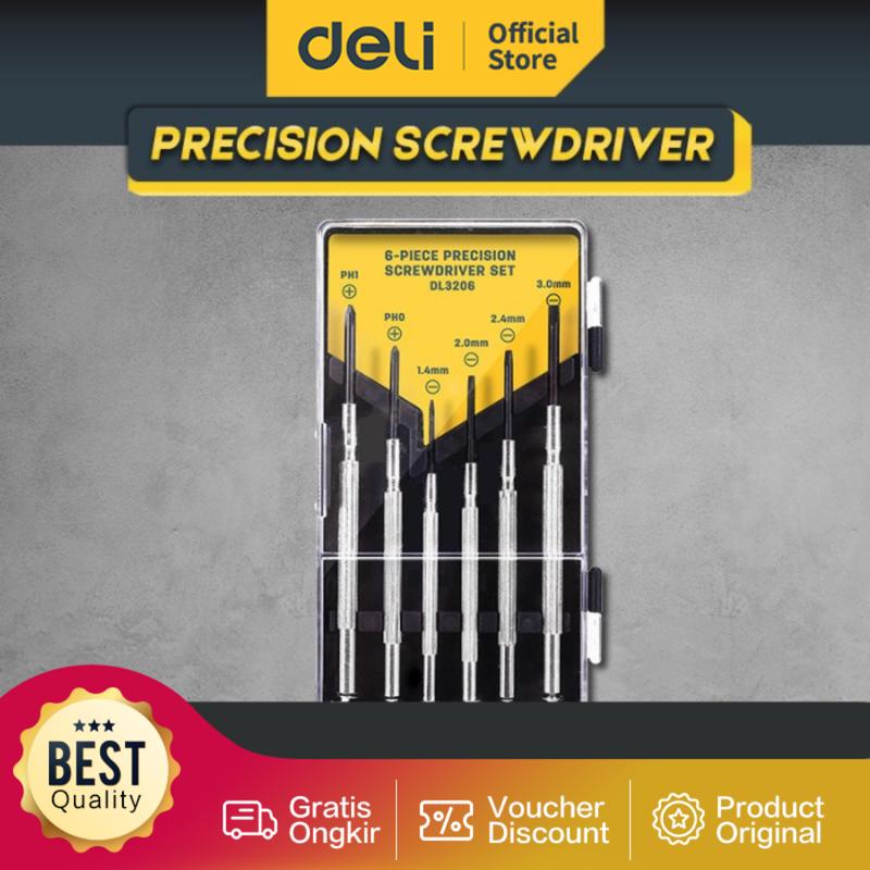 Deli Precision Screwdriver / Obeng Presisi 6 pcs/Set Perkaka - Shop ...