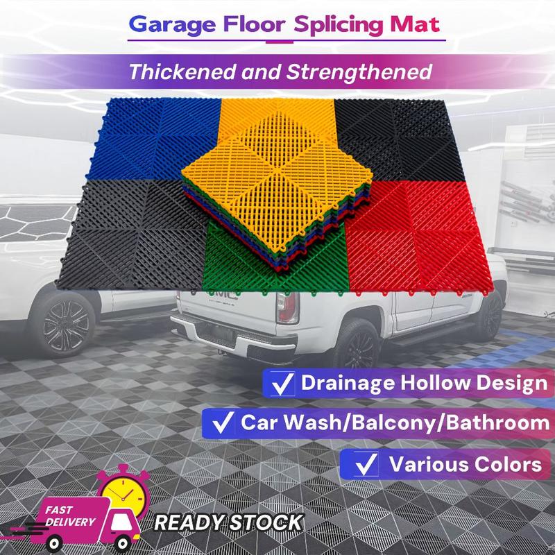 Heavy Duty Car Wash Mat,Polymer Spliced Grid Mat,Garage Drainage ...