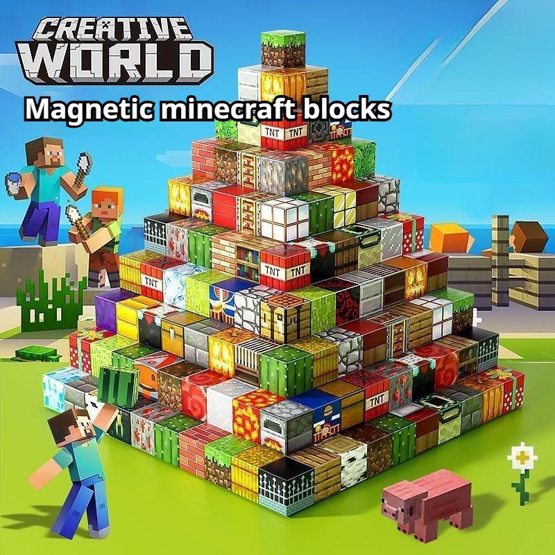 Blok Minecraft Magnetik, Blok Teka-teki Magnetik, Blok Bangunan ...