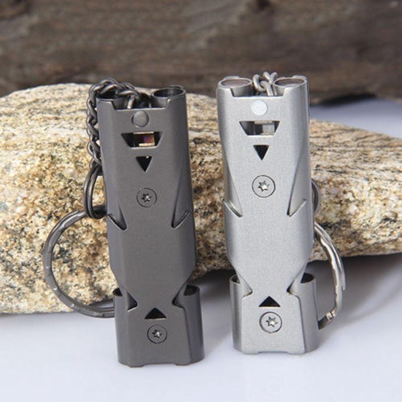 Stainless Whistle Double Tube Lifesaving Emergency Sos Outdoor - TikTok ...