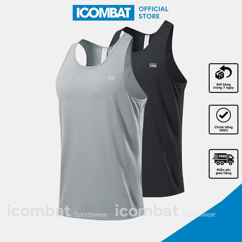Áo Tank top thể thao nam ICOMBAT khoét nách 100% Polyester Quick ...