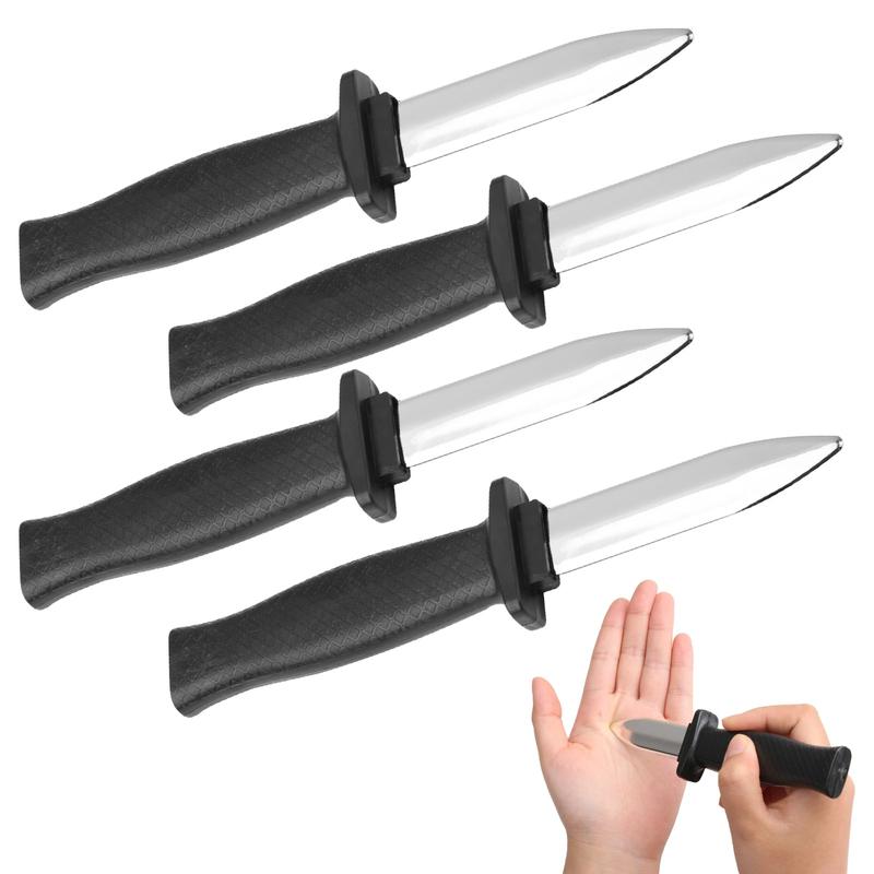 4 PCS Retractable Fake Knife Retractable Plastic Knife Toy Knife Gag ...