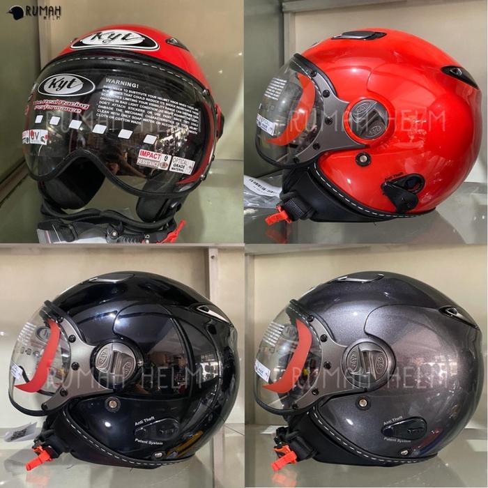 Jual Helm KYT Retro Elsico Solid Polos Half Face SNI DOT - Kota ...