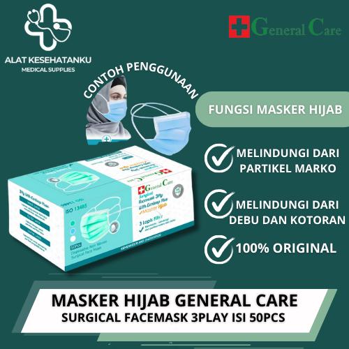GENERAL CARE - Masker Surgical 3Ply Headloop / Masker Hijab Medis ...