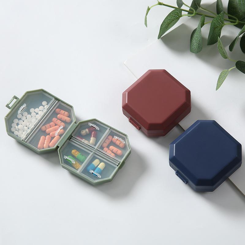 Portable Pill Box Mini Six-compartment Pill Capsule Subpacking - TikTok ...