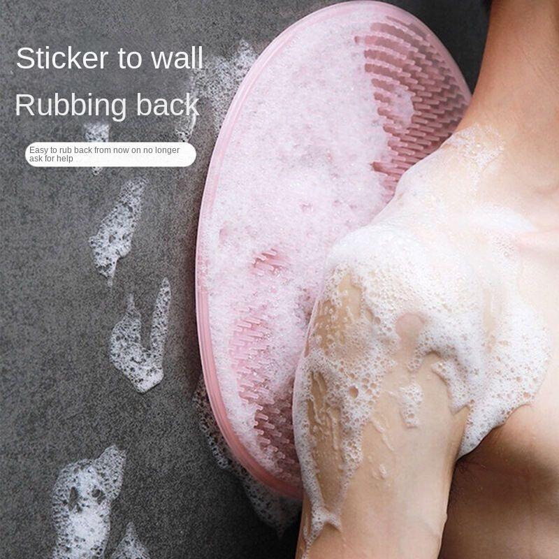 Back Scrubber Bath Brush - Suction Cup Wall-Mounted Lazy Back Washer ...
