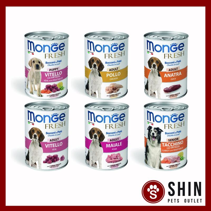 Monge Fresh Chunk Dog Canned Food 400g / Puppy / Adult / Senior ...