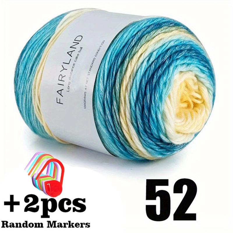 Temu (a sale) gradient rainbow cake line wool yarn diy knitting ...