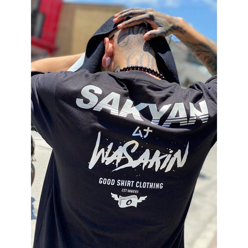 SAKYAN AT WASAKIN BLACK T SHIRT Unisext shirt Korean versioncotton ...