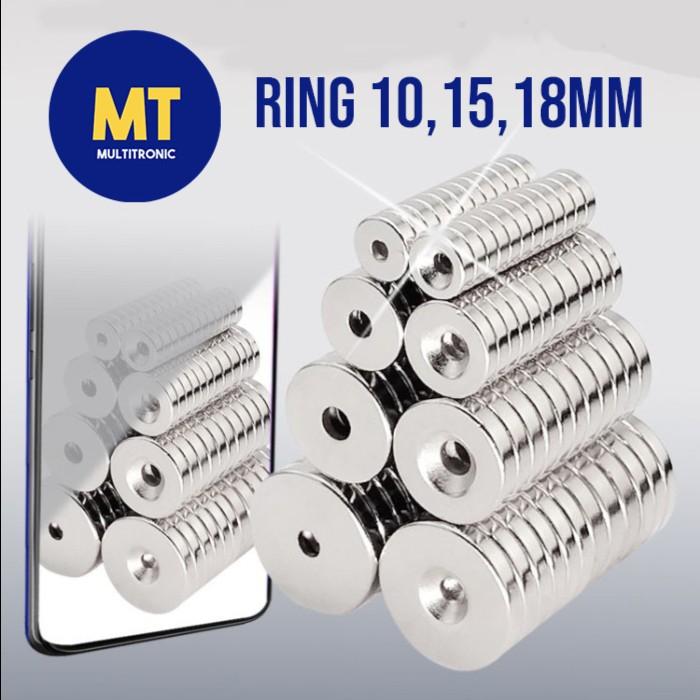 Magnet Neodymium Bulat Ring Diameter 10mm dan 15mm dan 18mm - Shop ...