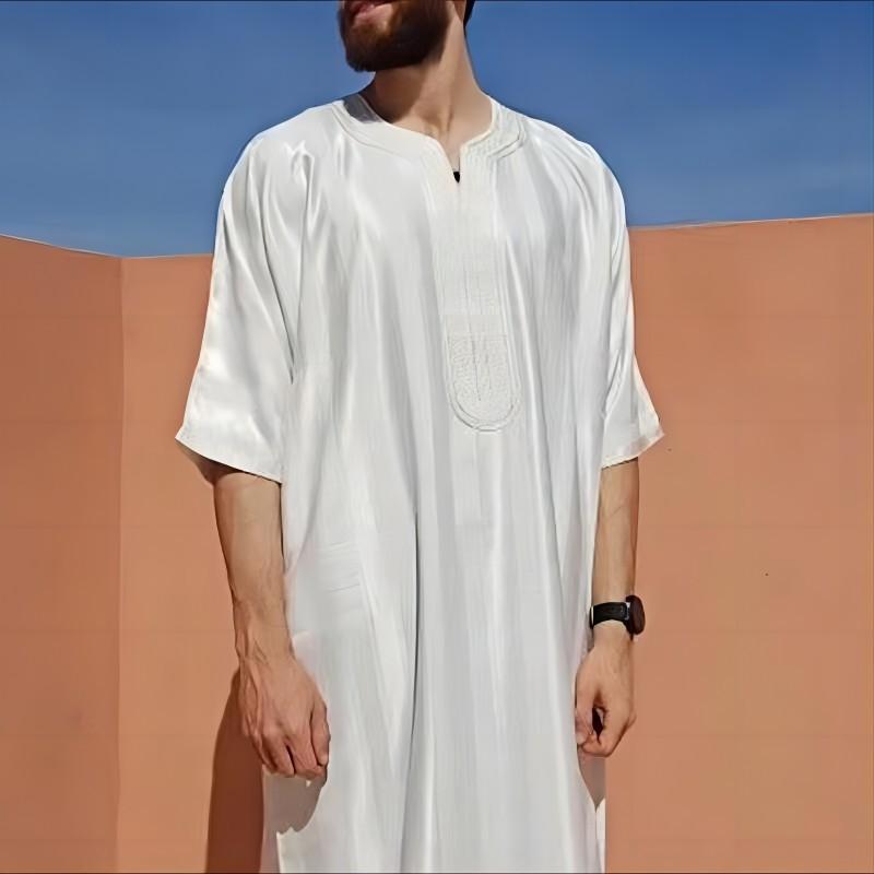 Summer-Selling New Arrival White Loose Casual Men's Muslim Robes ...