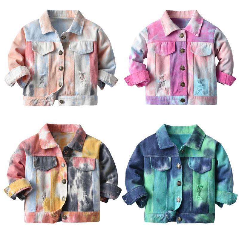 Korean-Style Multi-Color Neutral Tie-Dyed Short Denim Clothing - TikTok ...