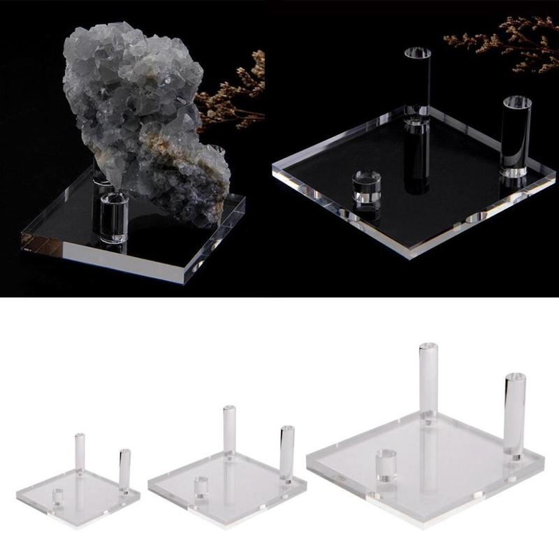 Clear Three-Peg Display Stand Suport Base for Minerals Agate - TikTok ...