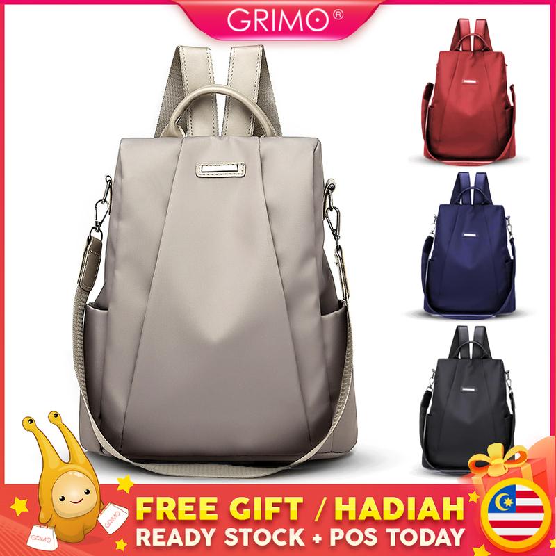 READY STOCK GRIMO Calico Tag Women's School Travel Backpack Bags ...