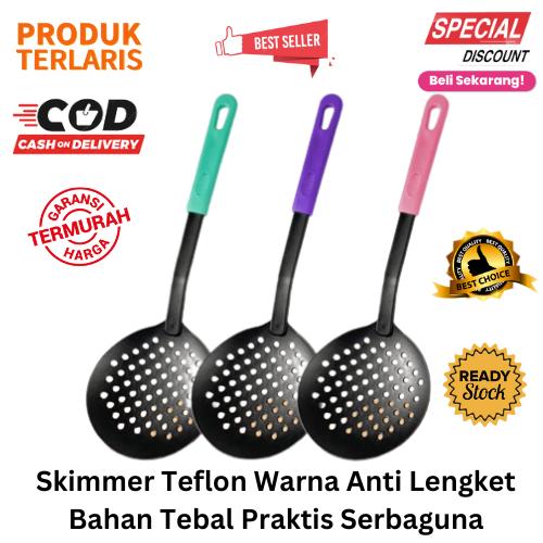 [BISA COD] PROMO Skimmer Teflon Warna Anti Lengket Praktis Serbaguna ...