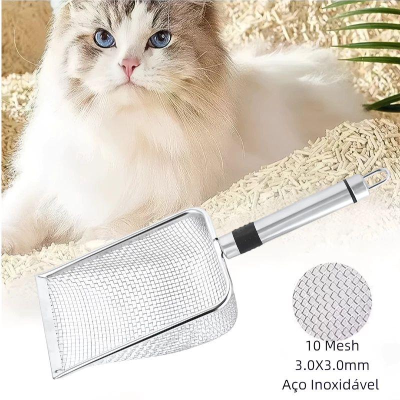 Sudu Sampah Kucing, Diperbuat daripada Keluli Tahan Karat, Cengkaman ...