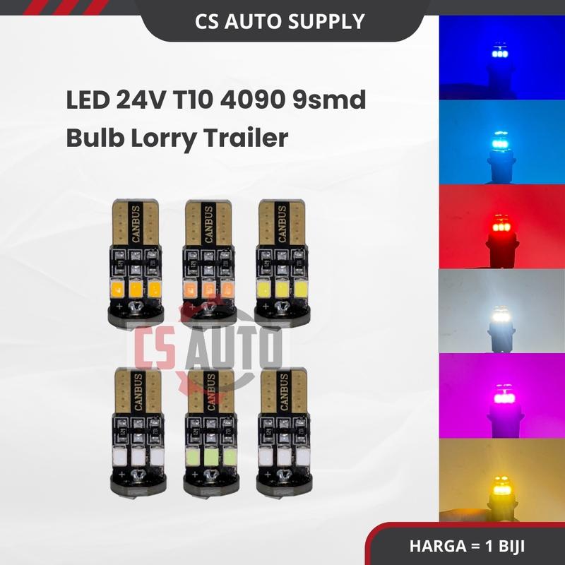 CS 1pc LED 24V T10 4090 9smd Bulb Bright Interior Convenienc - TikTok ...
