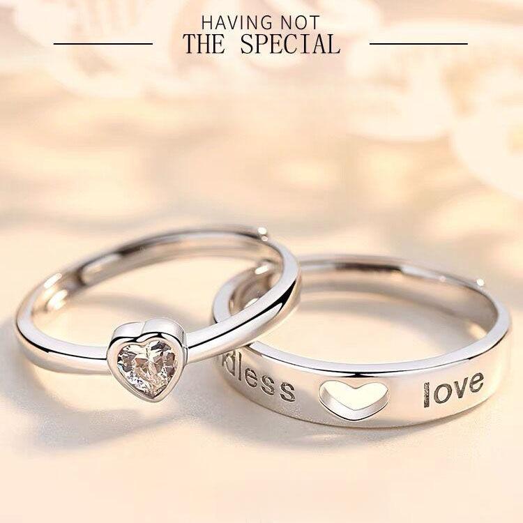 Cincin , Bentuk Hati Berongga, Pembukaan, untuk ikat pasangan couple ...