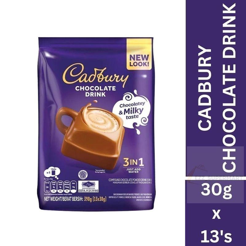CADBURY Hot Chocolate 3-In-1 Hot Chocolate Drink Beverage (30g x 13's ...
