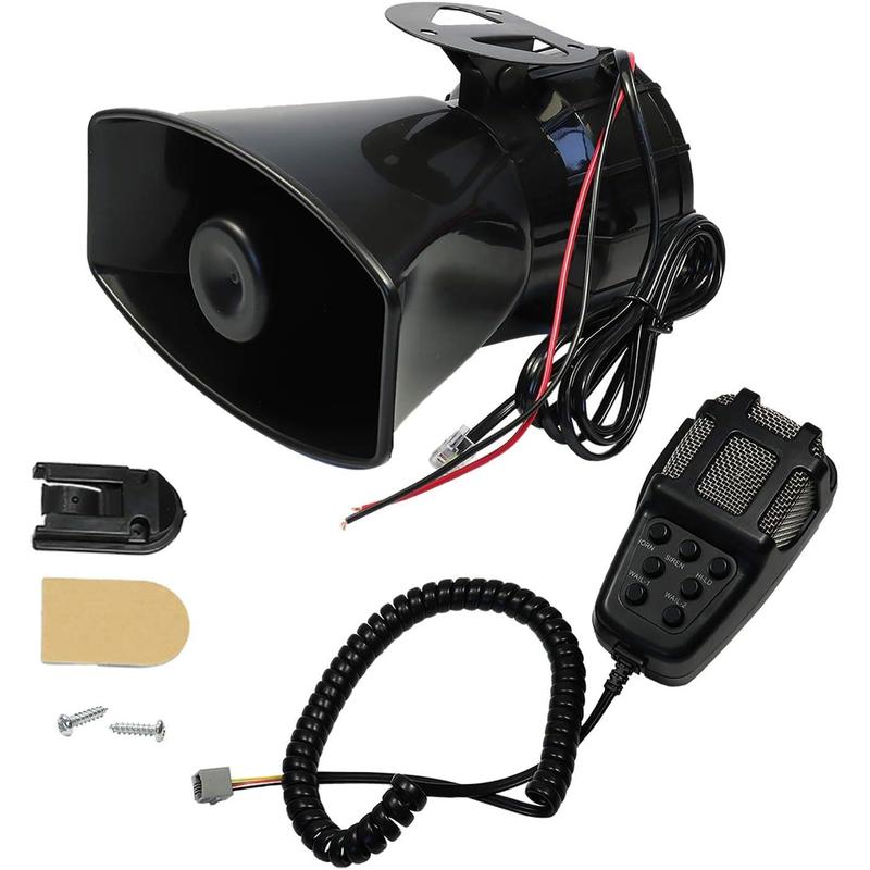 Car Siren Horn 7 Tone Sound Siren Police Mic PA Speaker Car System ...