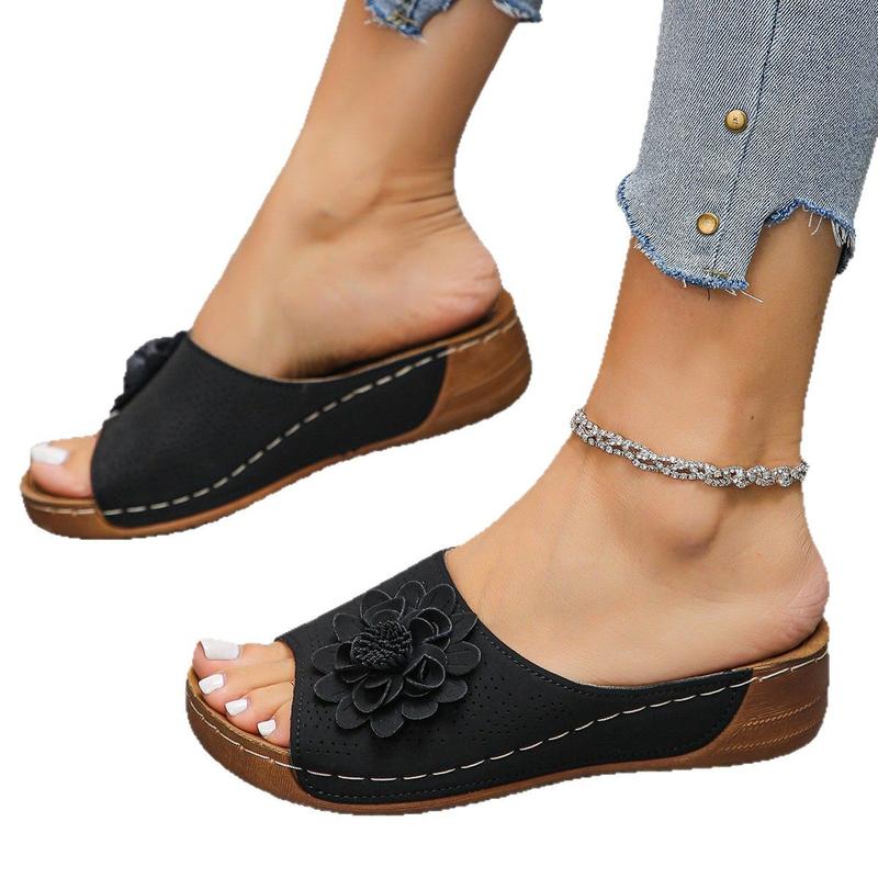 Selipar Luar, Kaki Terbuka Baji, Fesyen, Untuk Wanita, Gaya Eropah dan ...