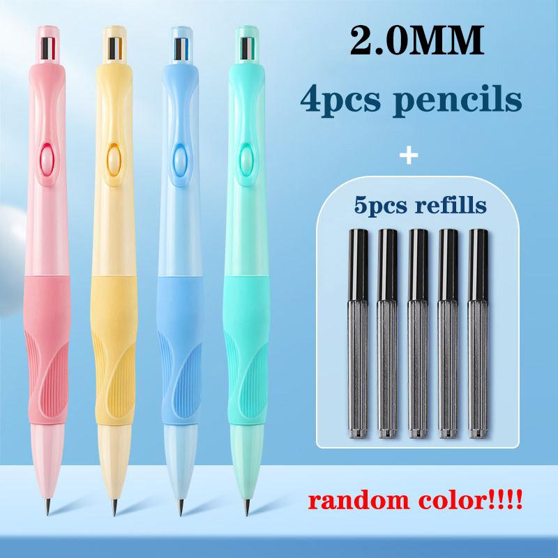 【4pcs Mechanical Pencil + 5pcs Refills】Student Posture Correction 2.0mm ...