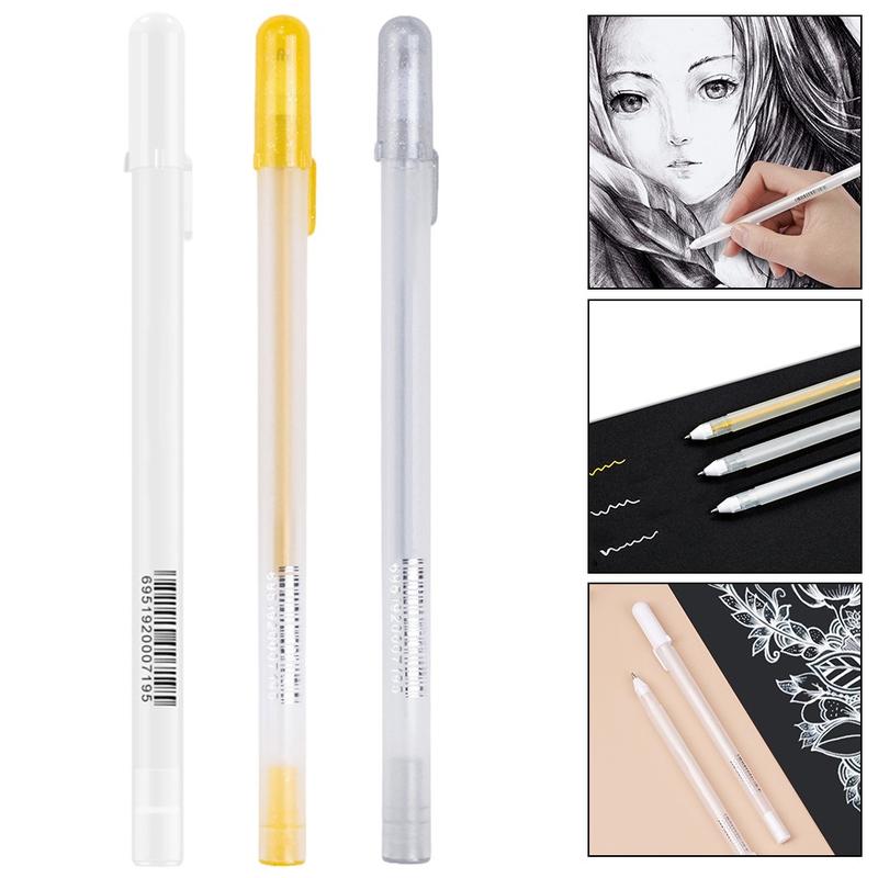 1Pc White Gel Pen For Art 0.8mm Fine Point White Pens White Ink ...