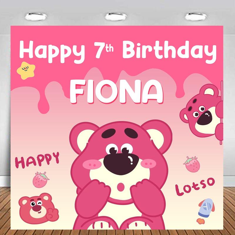 Lots-o Huggin Bear / Lotso Backdrop Banner Flexi Birthday / Hiasan ...
