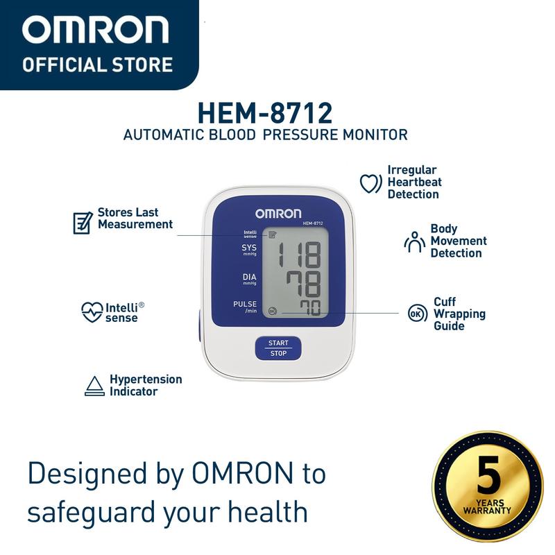 Omron HEM-8712 Automatic Upper Arm Blood Pressure Monitor BP - TikTok ...